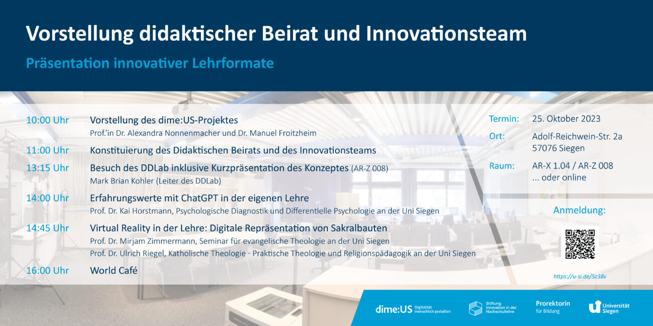 Vorstellung didaktischer Beirat und Innovationsteam – Präsentation innovativer Lehrformate ...